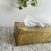 Engraved Solid Brass Tissue Box Cover Rectangular Solid Brass Tissue ...