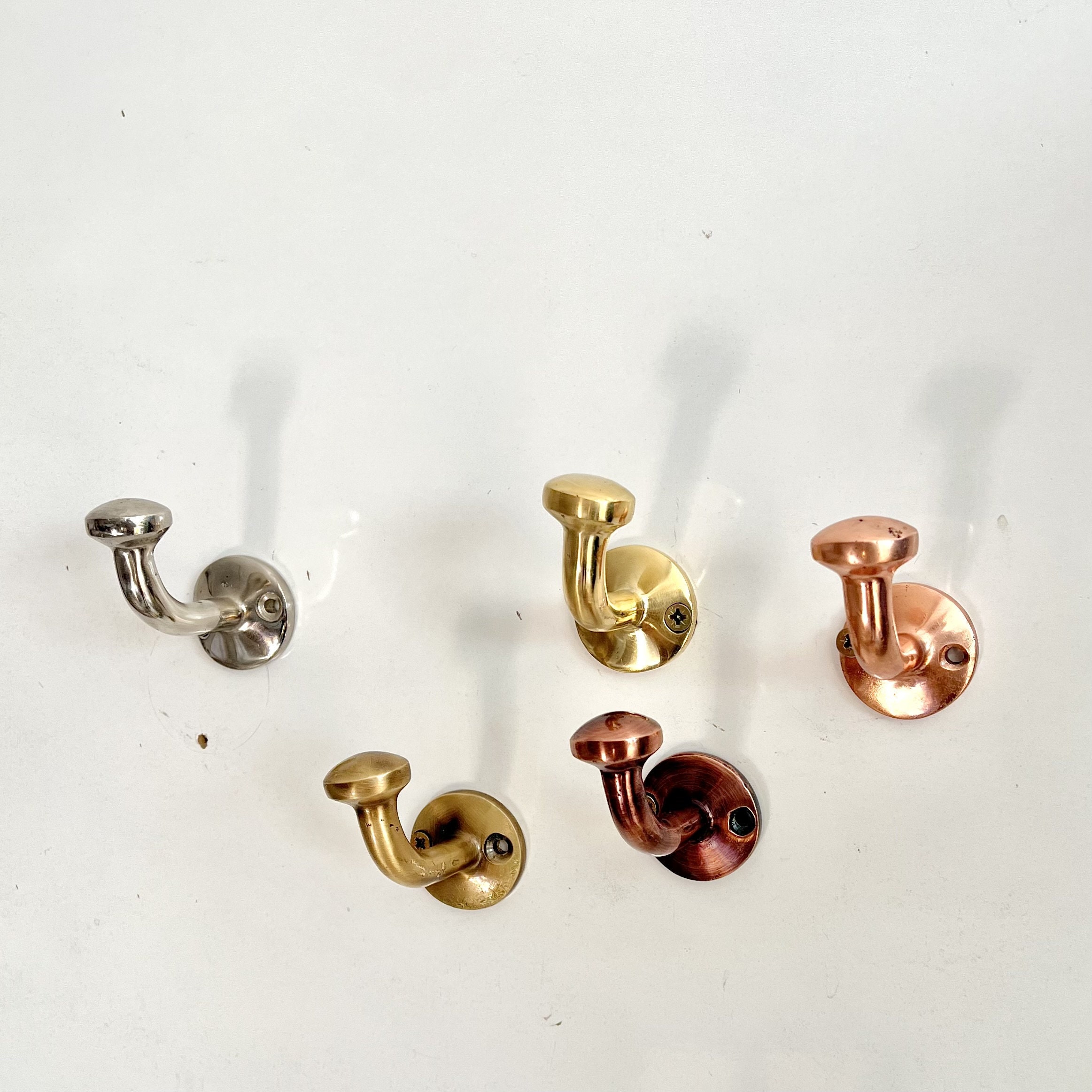 Moroccan Antique Brass Hooks,moroccan Handmade Solid Brass Hooks, Unlacquered Brass Hook With ...