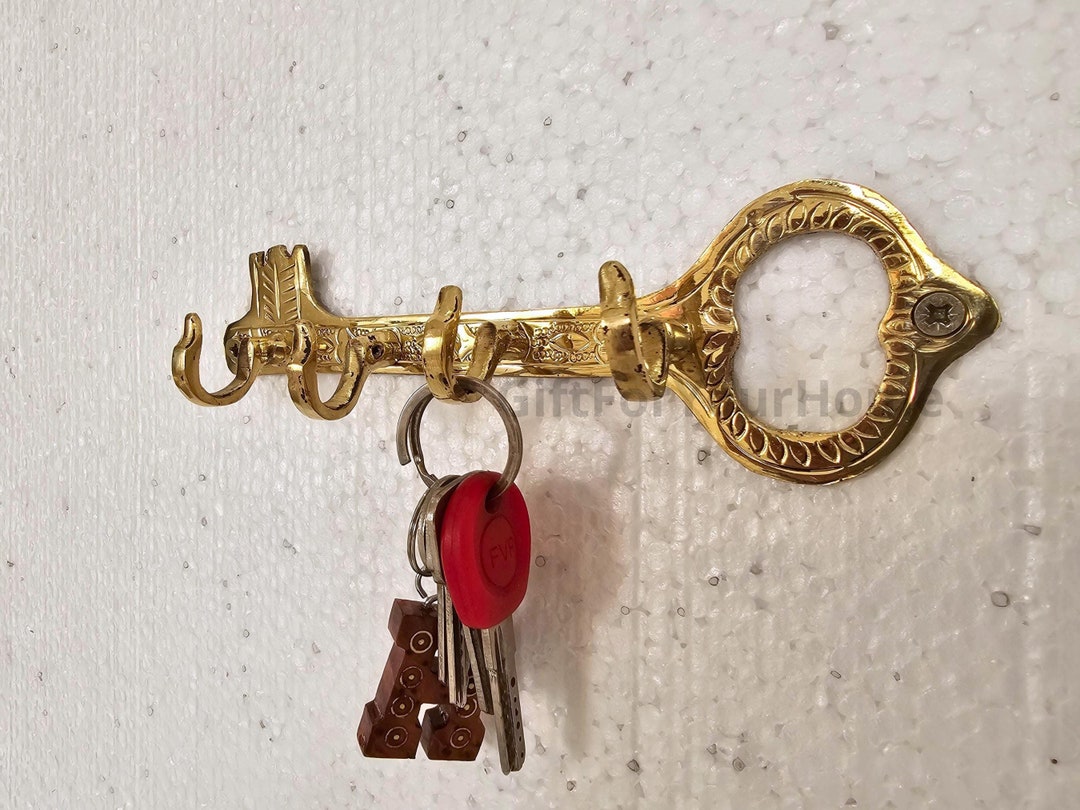 Solid Brass Key Holder for Wall - Key Holder for Wall Unique - Antique ...