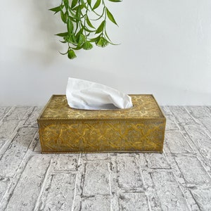 Engraved Solid Brass Tissue Box Cover Rectangular Solid Brass Tissue ...