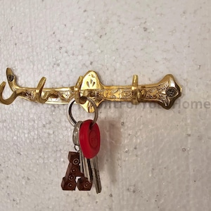 Solid Brass Key Holder for Wall - Key Holder for Wall Unique - Antique ...