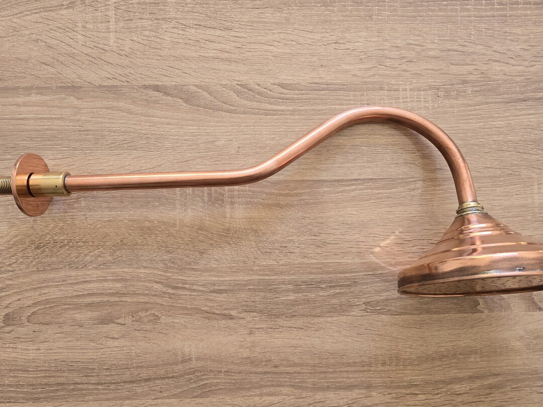 Unlacquered Solid Copper Shower -copper Outdoor Shower - Indoor and ...
