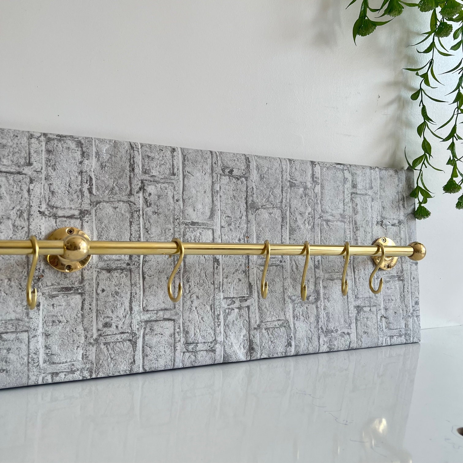 Handmade Vintage Brass Pot Rack Unlacquered Antique Style Rustic Gold ...