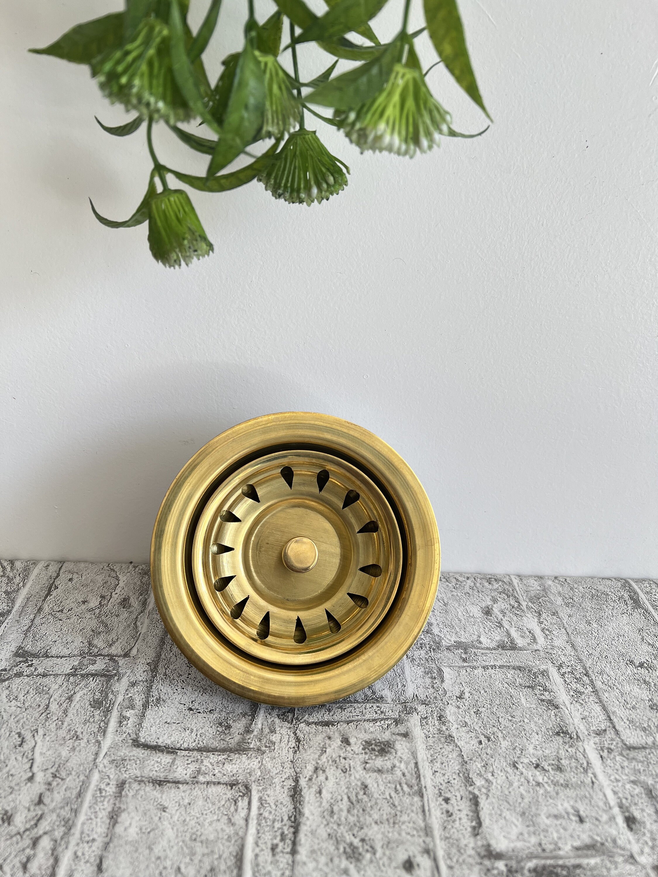 Unlacquered Solid Brass Sink Strainer Brass Kitchen Sink Brass Strainer ...