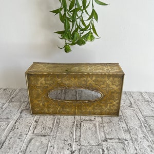 Engraved Solid Brass Tissue Box Cover - Rectangular Solid Brass Tissue ...