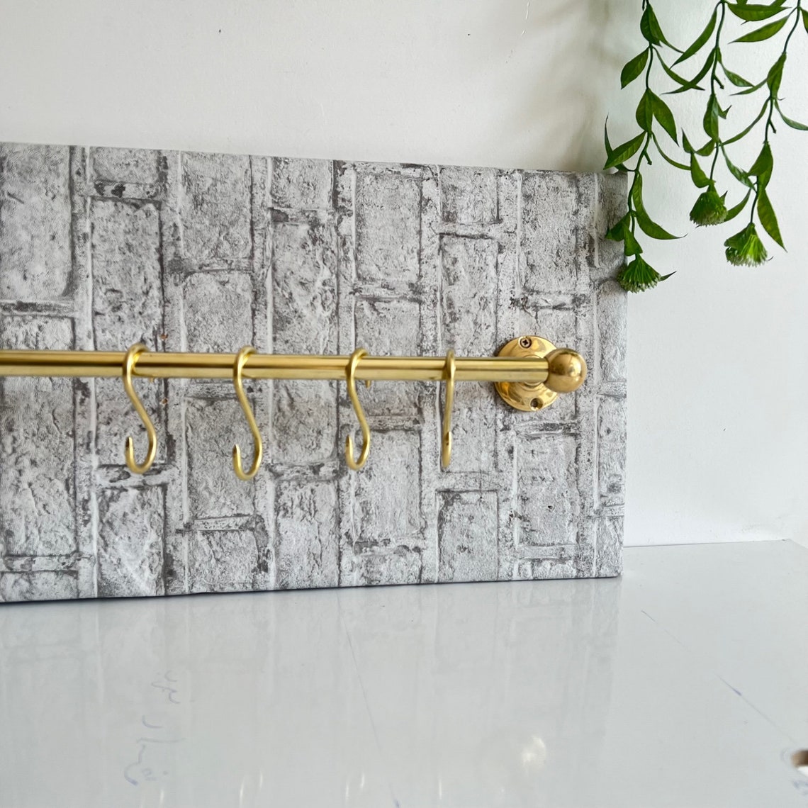 Handmade Vintage Brass Pot Rack Unlacquered Antique Style Rustic Gold ...