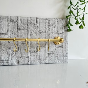 Handmade Vintage Brass Pot Rack - Unlacquered Antique Style - Rustic ...