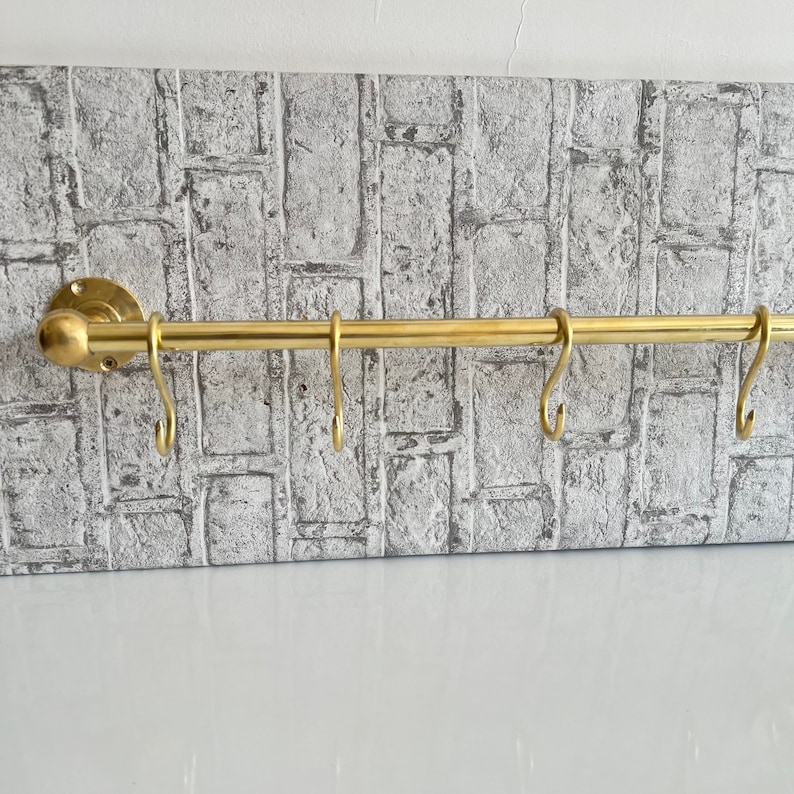 Handmade Vintage Brass Pot Rack Unlacquered Antique Style Rustic Gold ...