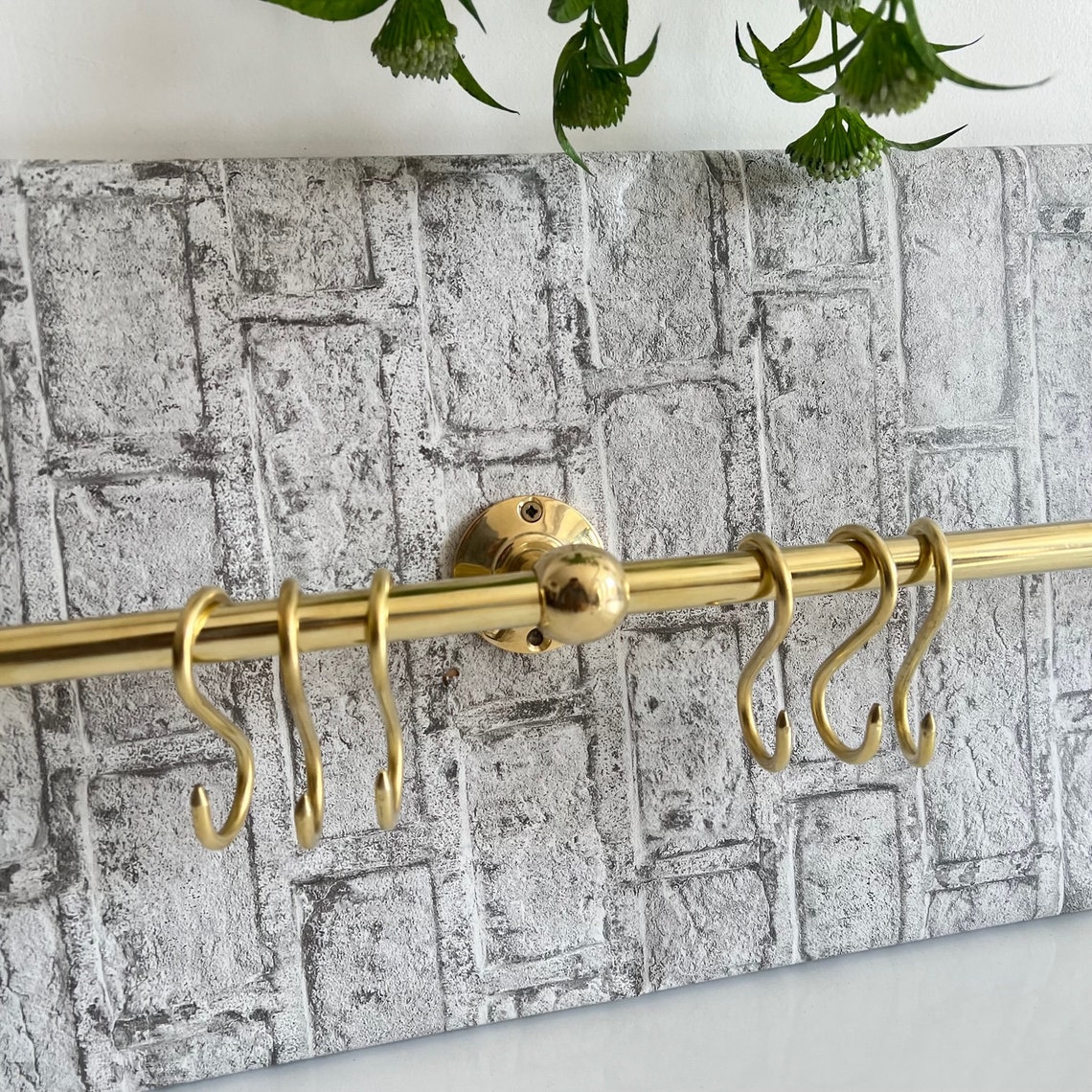 Handmade Vintage Brass Pot Rack Unlacquered Antique Style Rustic Gold ...