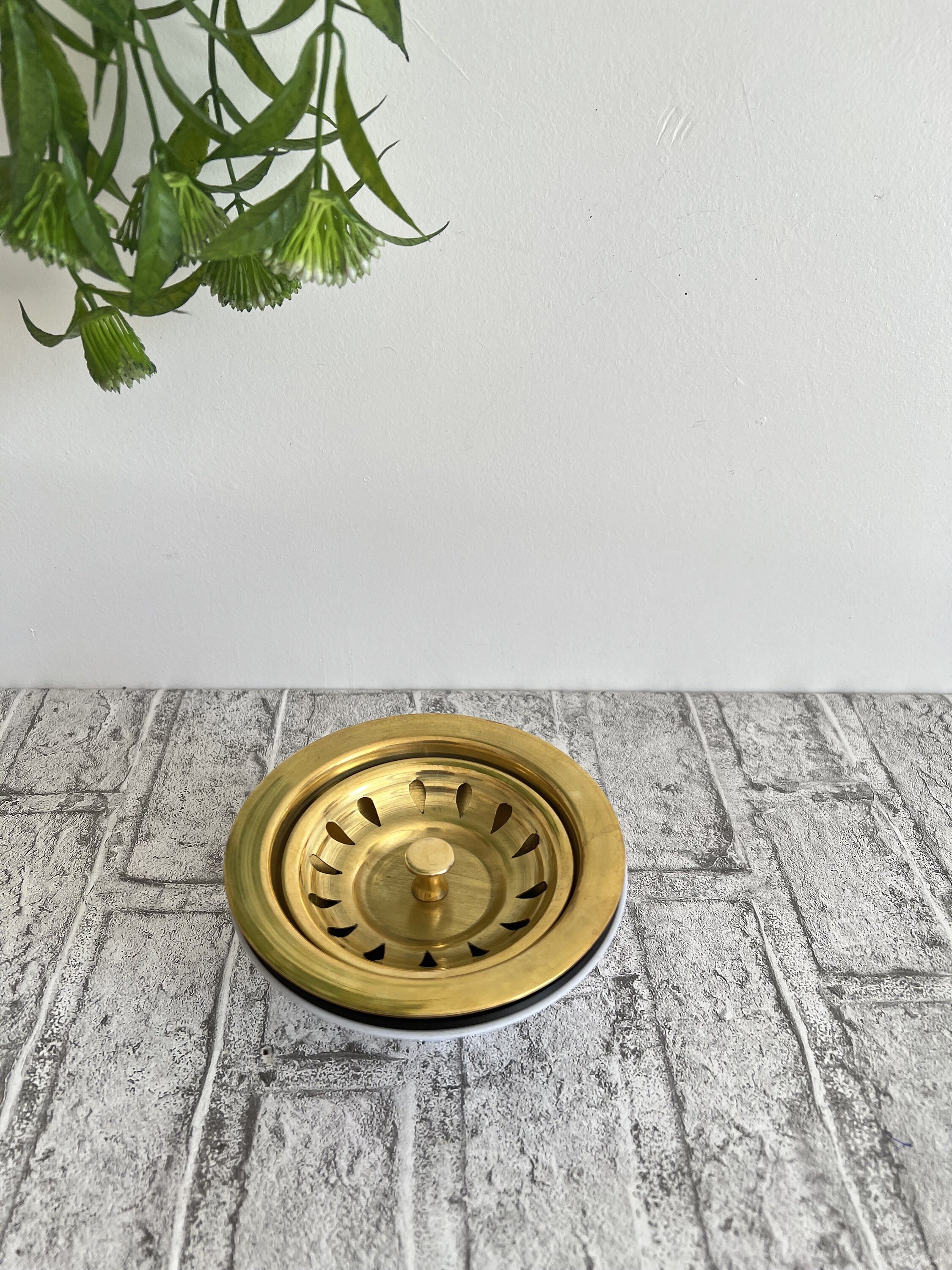 Unlacquered Solid Brass Sink Strainer Brass Kitchen Sink Brass Strainer ...