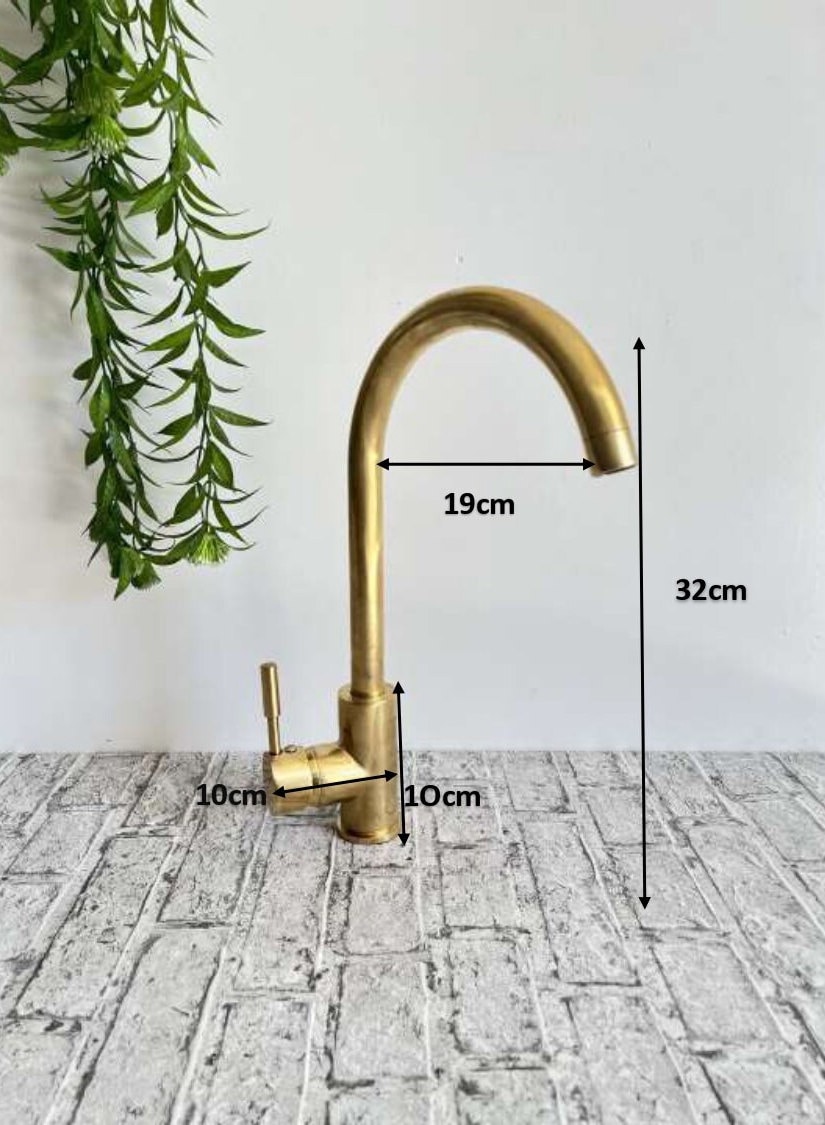 Unlacquered Solid Brass Kitchen Faucet - Two Styles of Brass Kitchen ...