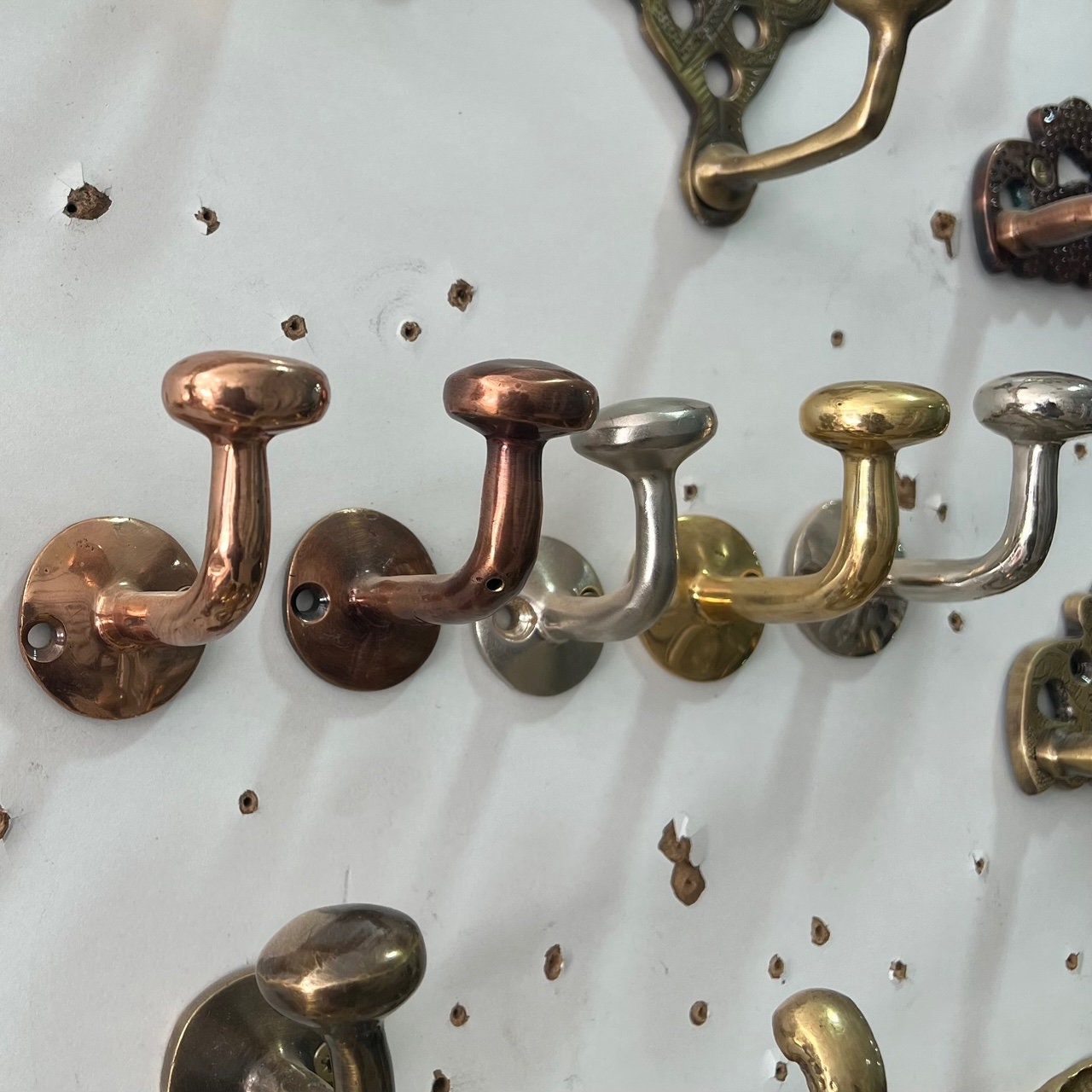 Moroccan Brass Hooks for Wall, Unlacquered Brass Hook With Vintage ...