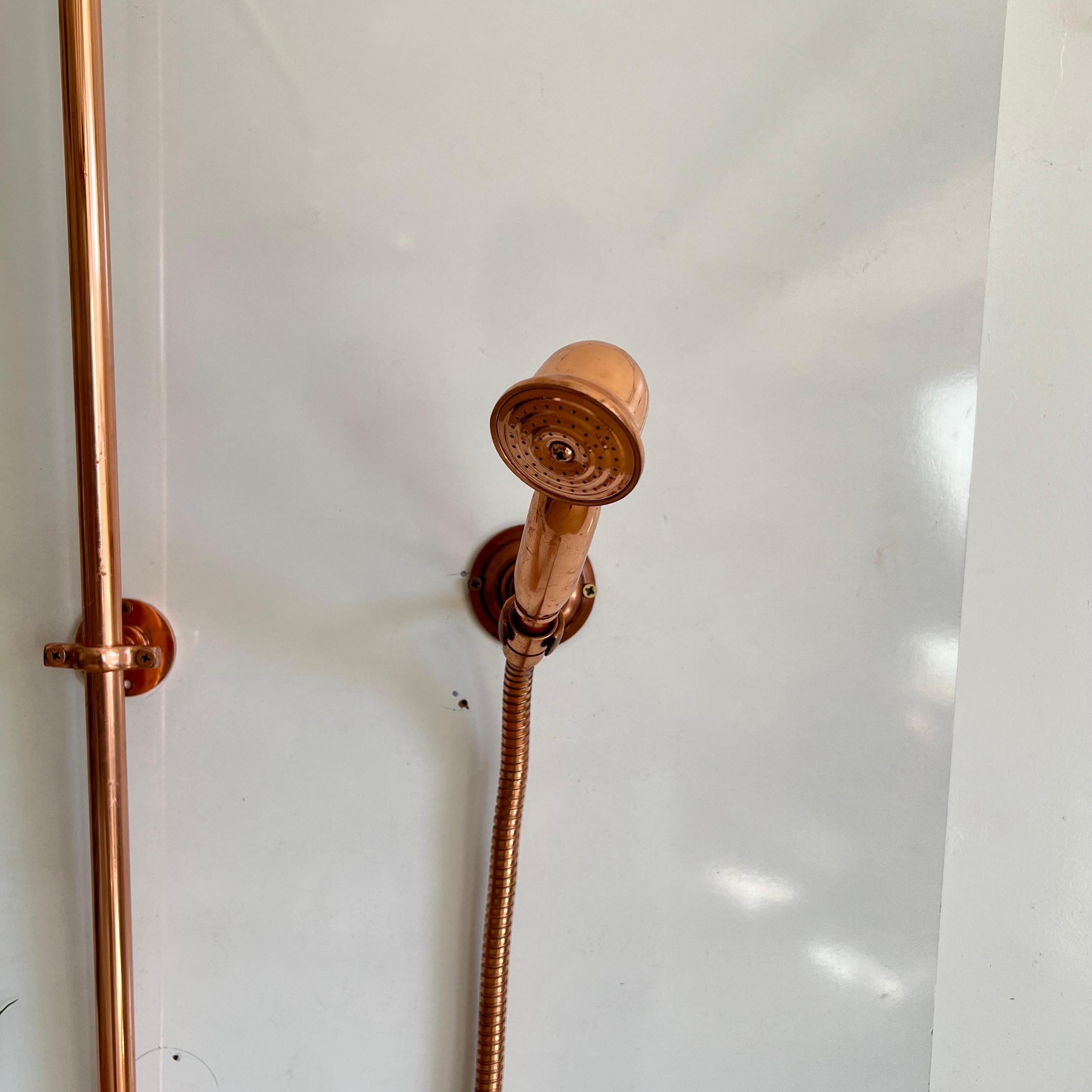 Unlacquered Solid Copper Shower Copper Shower Head Indoor Outdoor ...