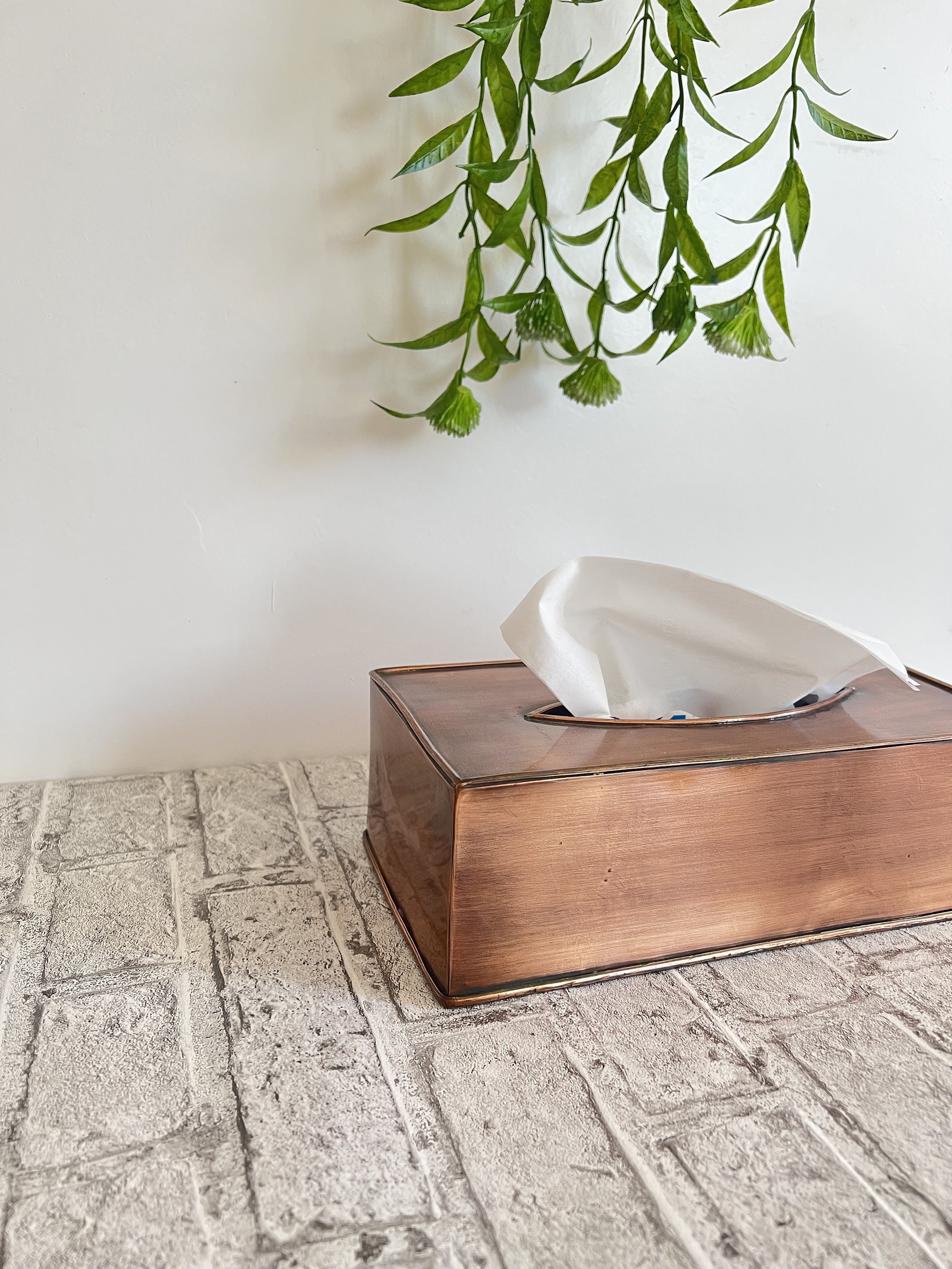 Solid Brass Tissue Box Cover Rectangular Solid Brass Tissue - Etsy