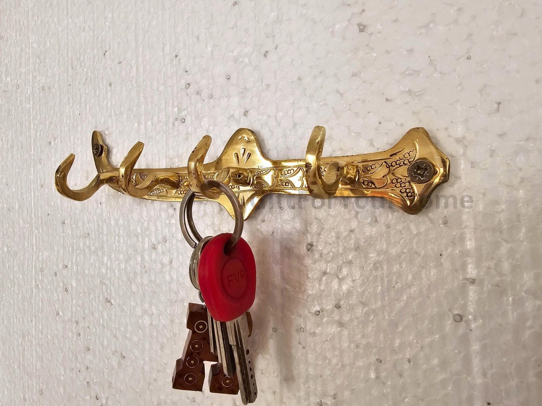 Solid Brass Key Holder for Wall - Key Holder for Wall Unique - Antique ...