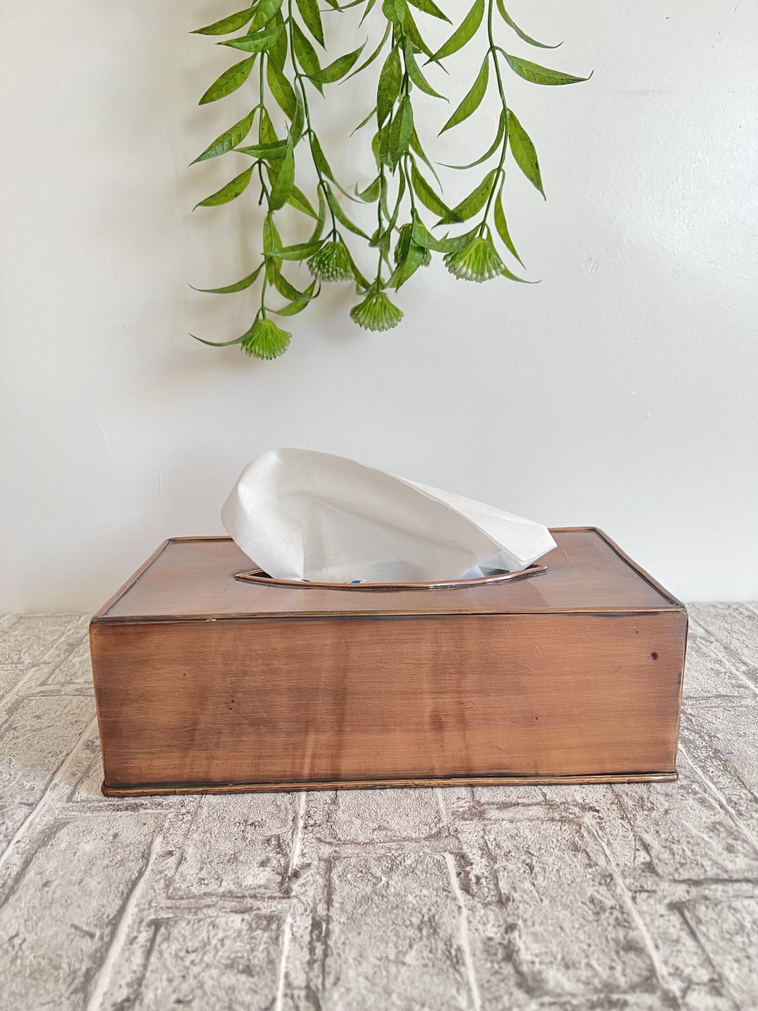 Solid Brass Tissue Box Cover - Rectangular Solid Brass Tissue Box. - Etsy