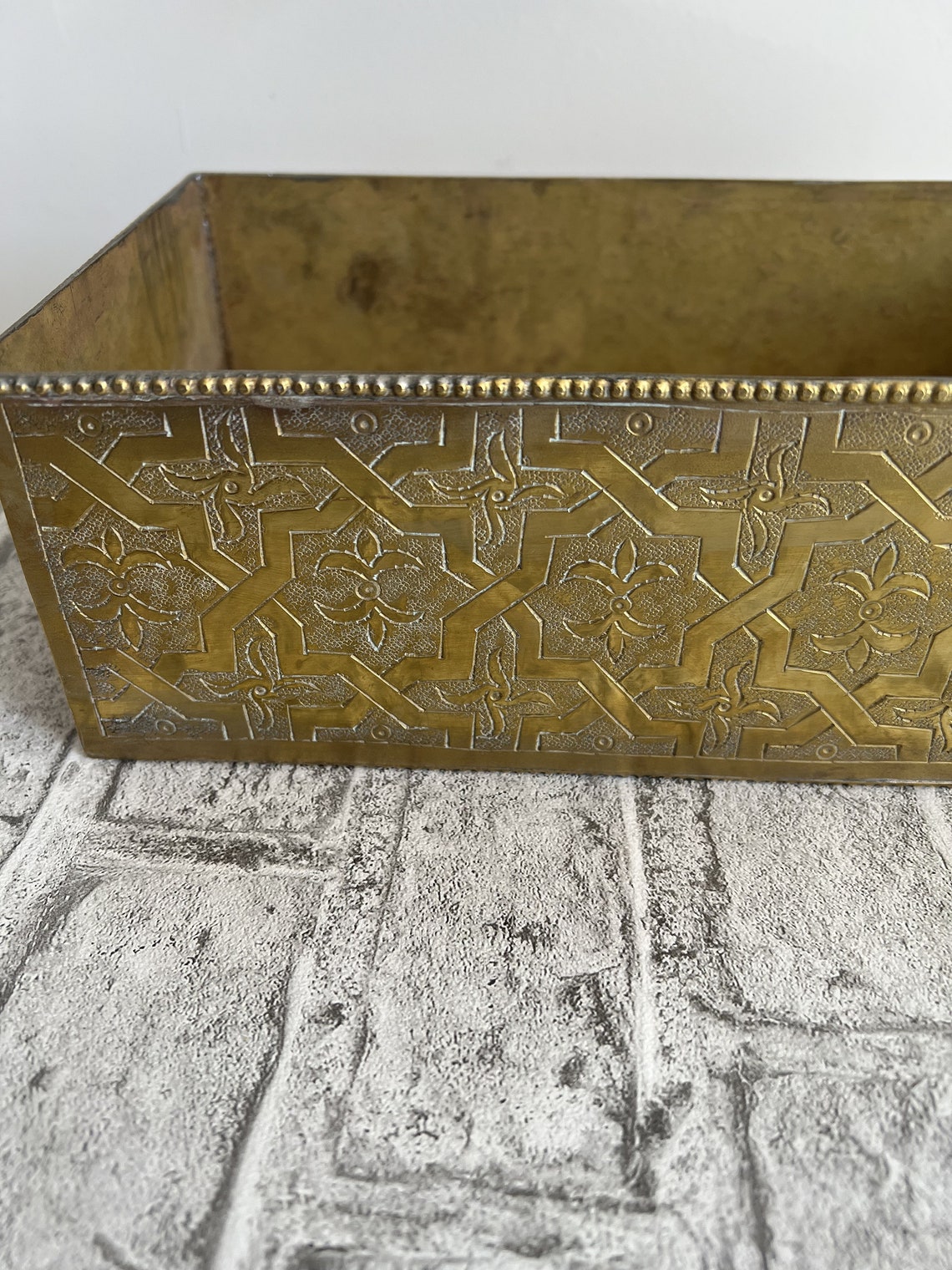 Engraved Solid Brass Tissue Box Cover Rectangular Solid Brass Tissue ...