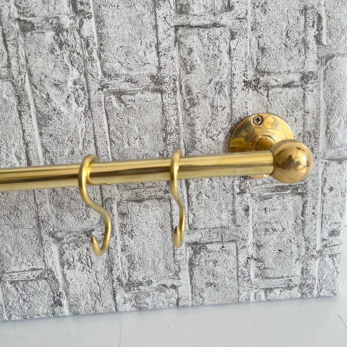 Handmade Vintage Brass Pot Rack Unlacquered Antique Style Rustic Gold ...