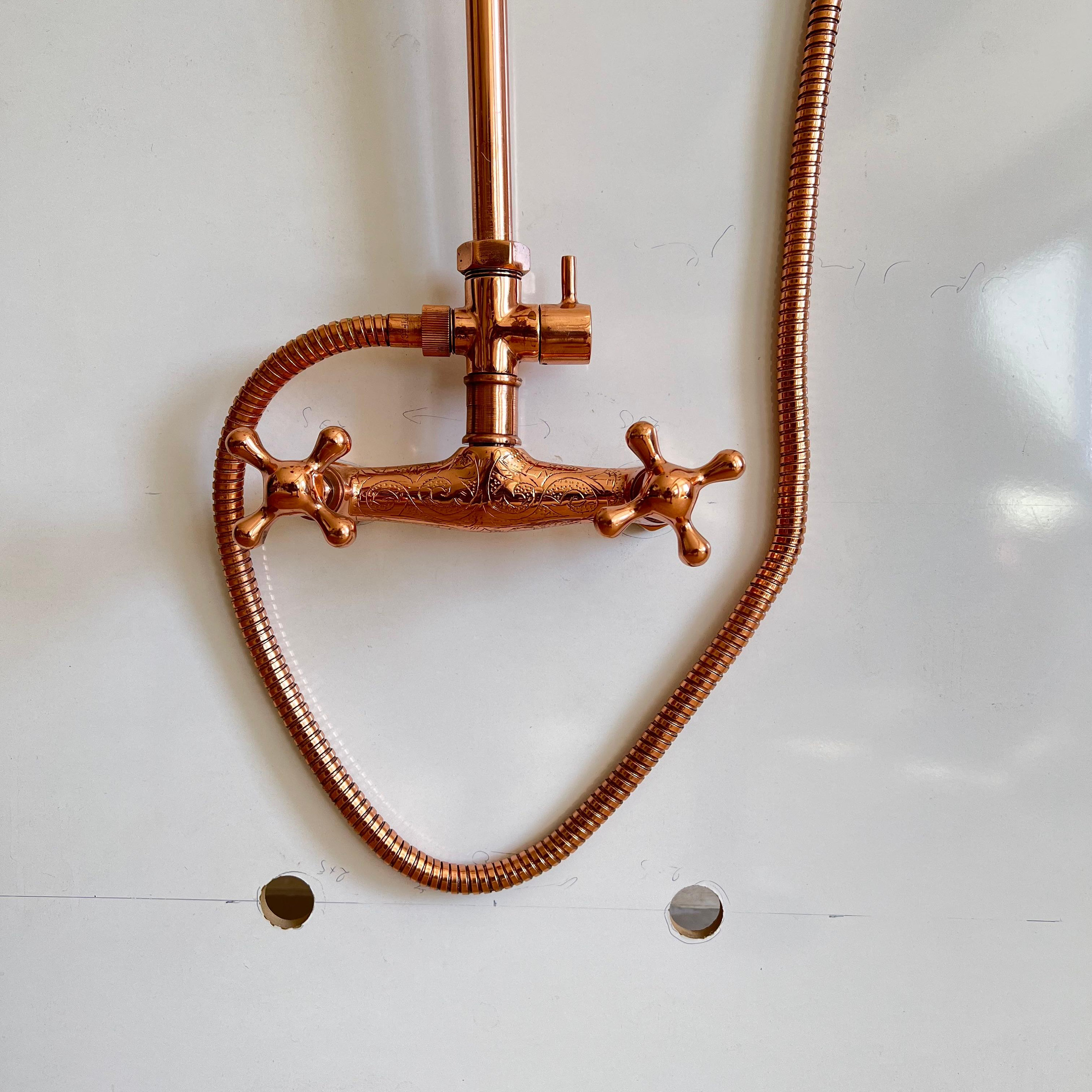 Unlacquered Solid Copper Shower , Shower Copper Head , Copper , Outdoor ...