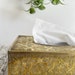 Engraved Solid Brass Tissue Box Cover Rectangular Solid Brass Tissue ...