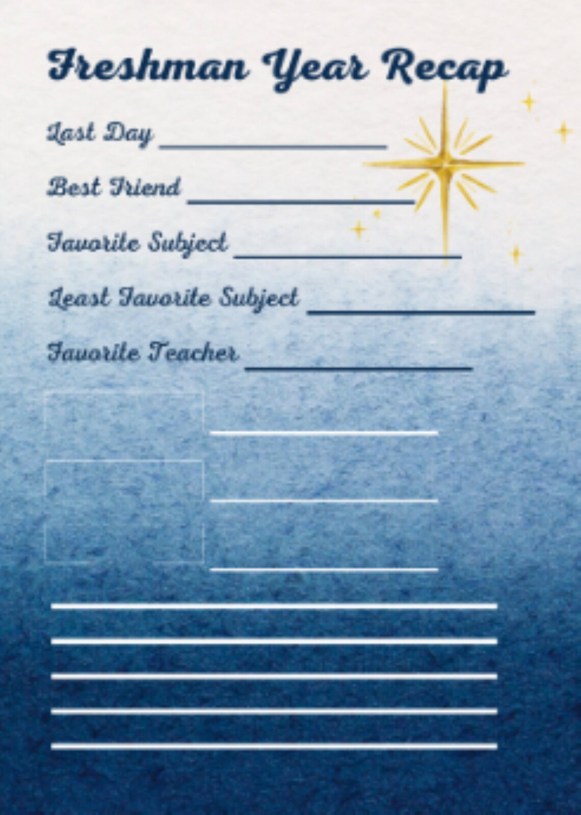 Star Edition Memory Book | High School Memory Book | Perfect for the ...