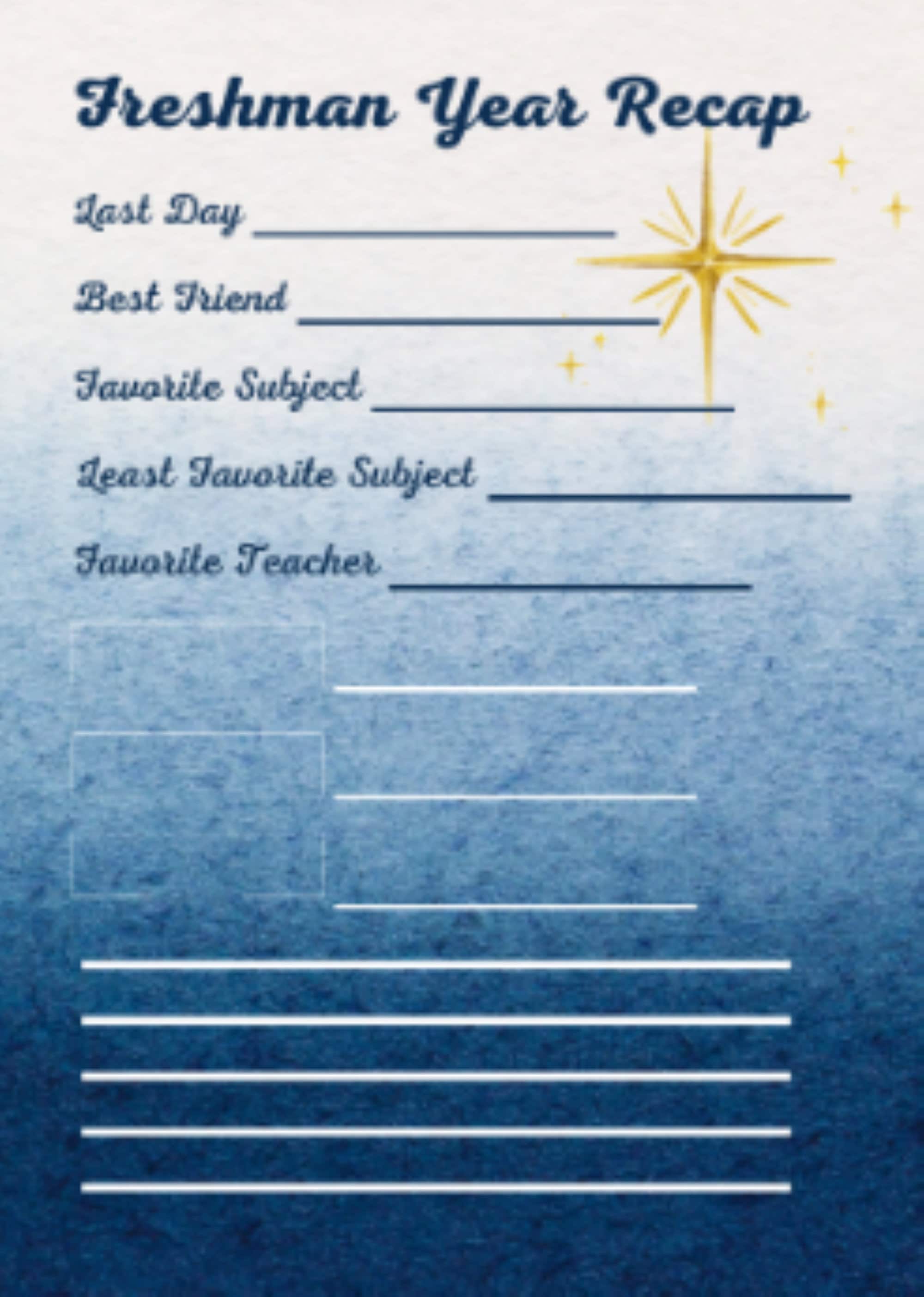 Star Edition Memory Book | High School Memory Book | Perfect for the ...