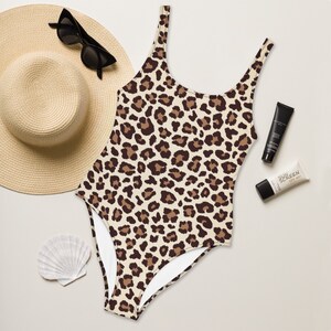 Leopard Animal Print One-piece Swimsuit - Etsy