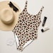 Leopard Animal Print One-piece Swimsuit - Etsy