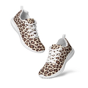 Women’s Leopard Animal Print Athletic Tennis Shoes - Etsy
