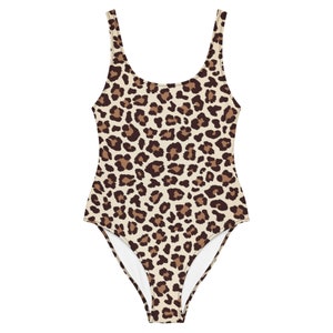 Leopard Animal Print One-piece Swimsuit - Etsy