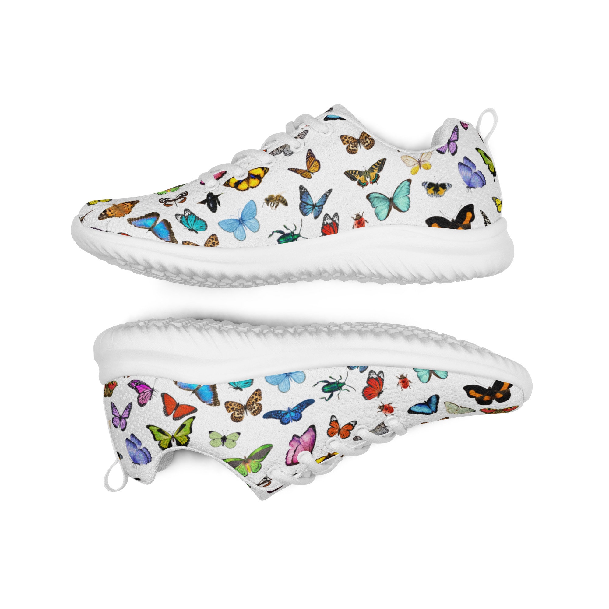 Women’s Colorful Spring Bug and Butterfly Athletic Shoes - Etsy