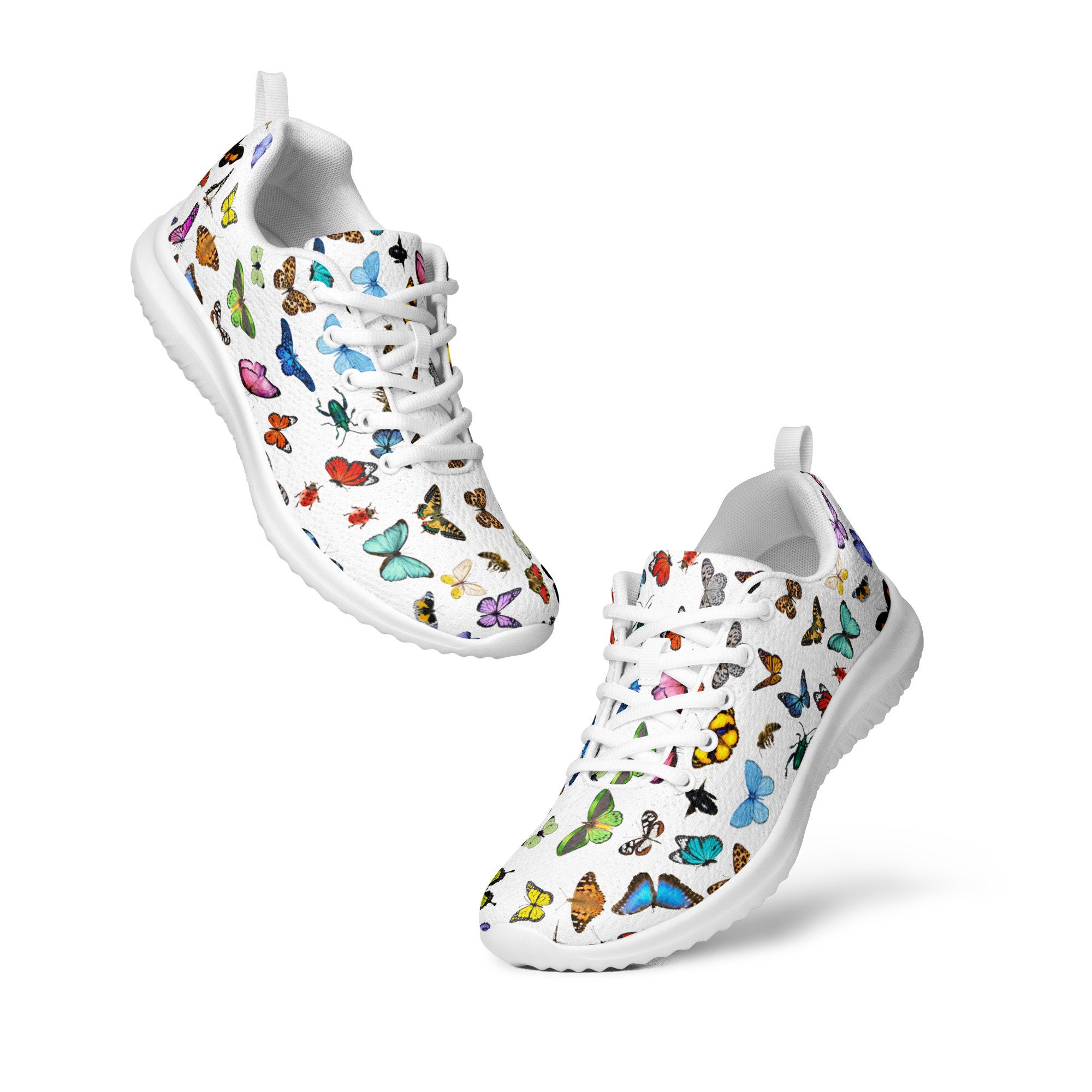 Women’s Colorful Spring Bug and Butterfly Athletic Shoes - Etsy