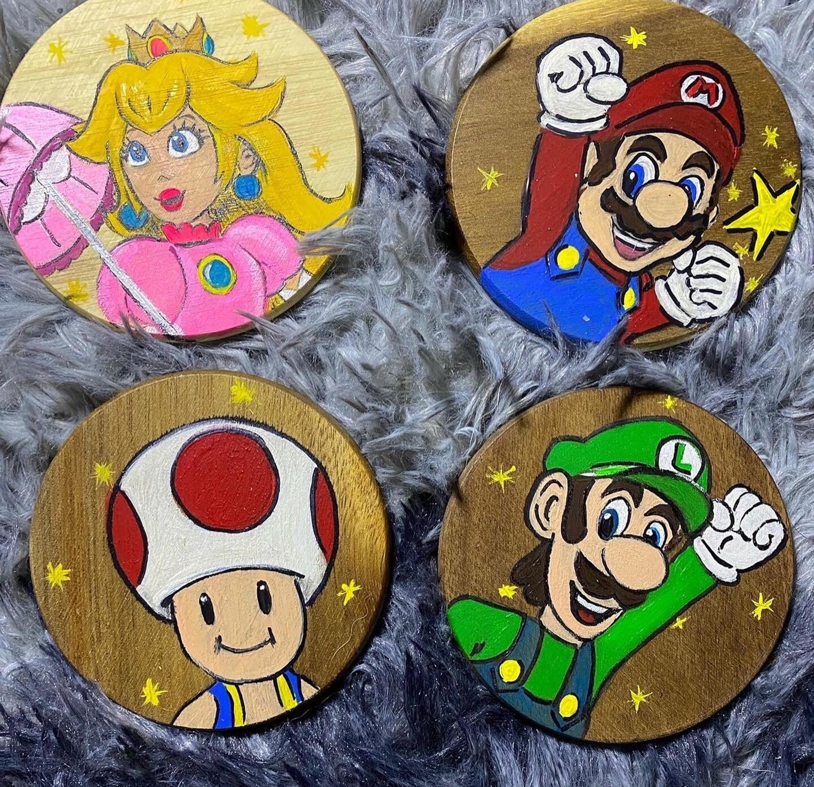 Hand-painted Coasters - Etsy