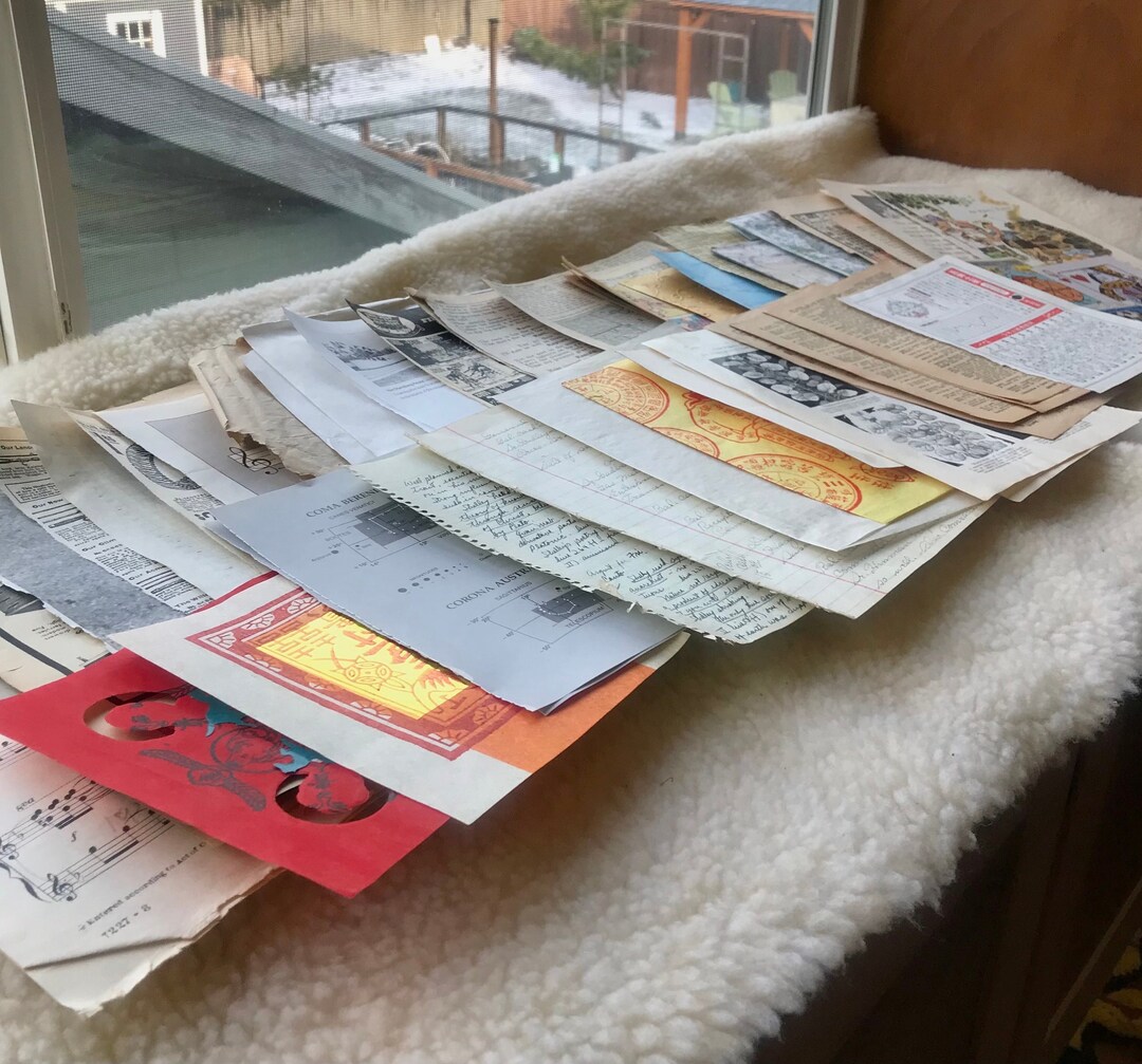 Collage Fodder - 50+ Pieces of Unique Papers for Collage & Crafting - Etsy