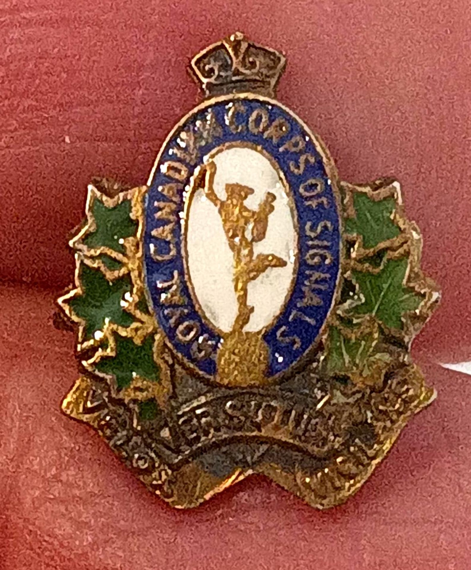 1.3 Cm Royal Canadian Corps of Signals Badge, Screw. Rare. Collectible ...