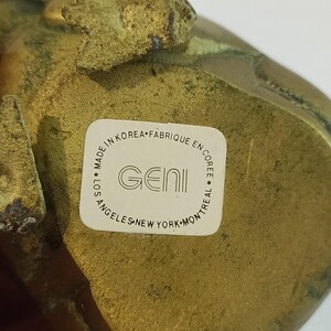 VINTAGE GENI Solid Brass Frog Paperweight - Made in Korea - 60's Signed ...