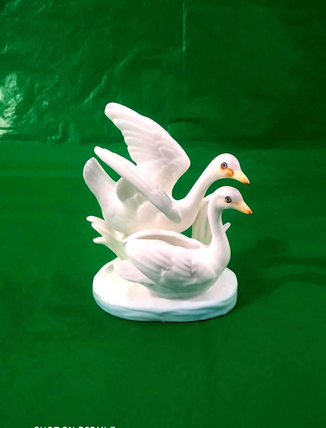 Gift Japanese Swans Figurines, Vintage Ceramic Swans Hand Painted - Etsy