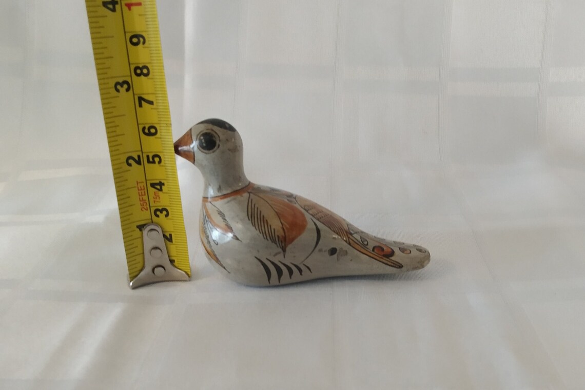 Mexican Tonal Pottery Hand Painted Bird Dove Figurines - Etsy