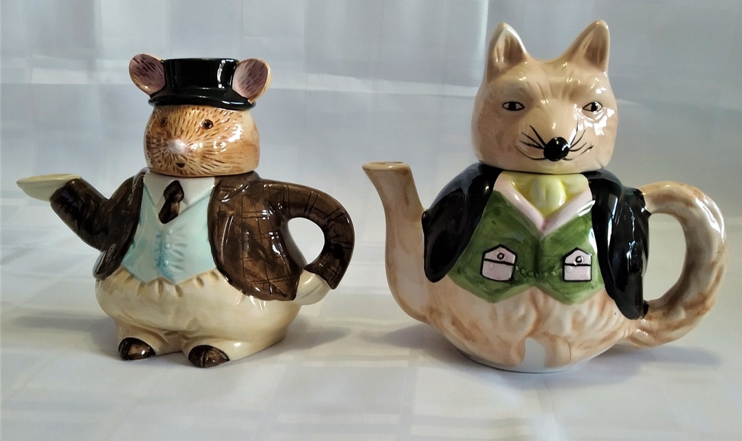 The Two Vintage Teapots of Madame Rat and Monsieur Latte Are - Etsy