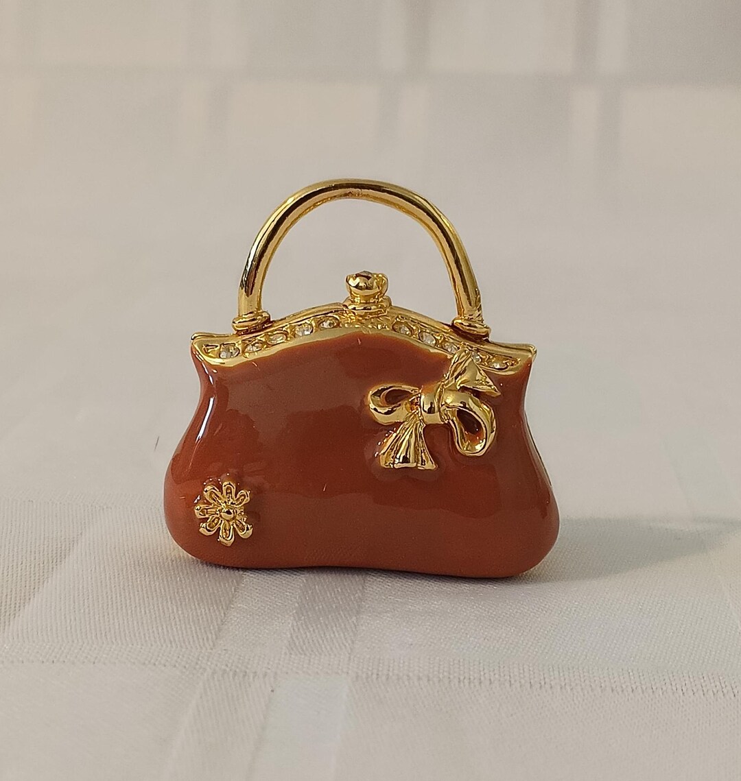 5 Cm Miniature Box Clutch Bag With Rhinestones and Flowers. Box for ...
