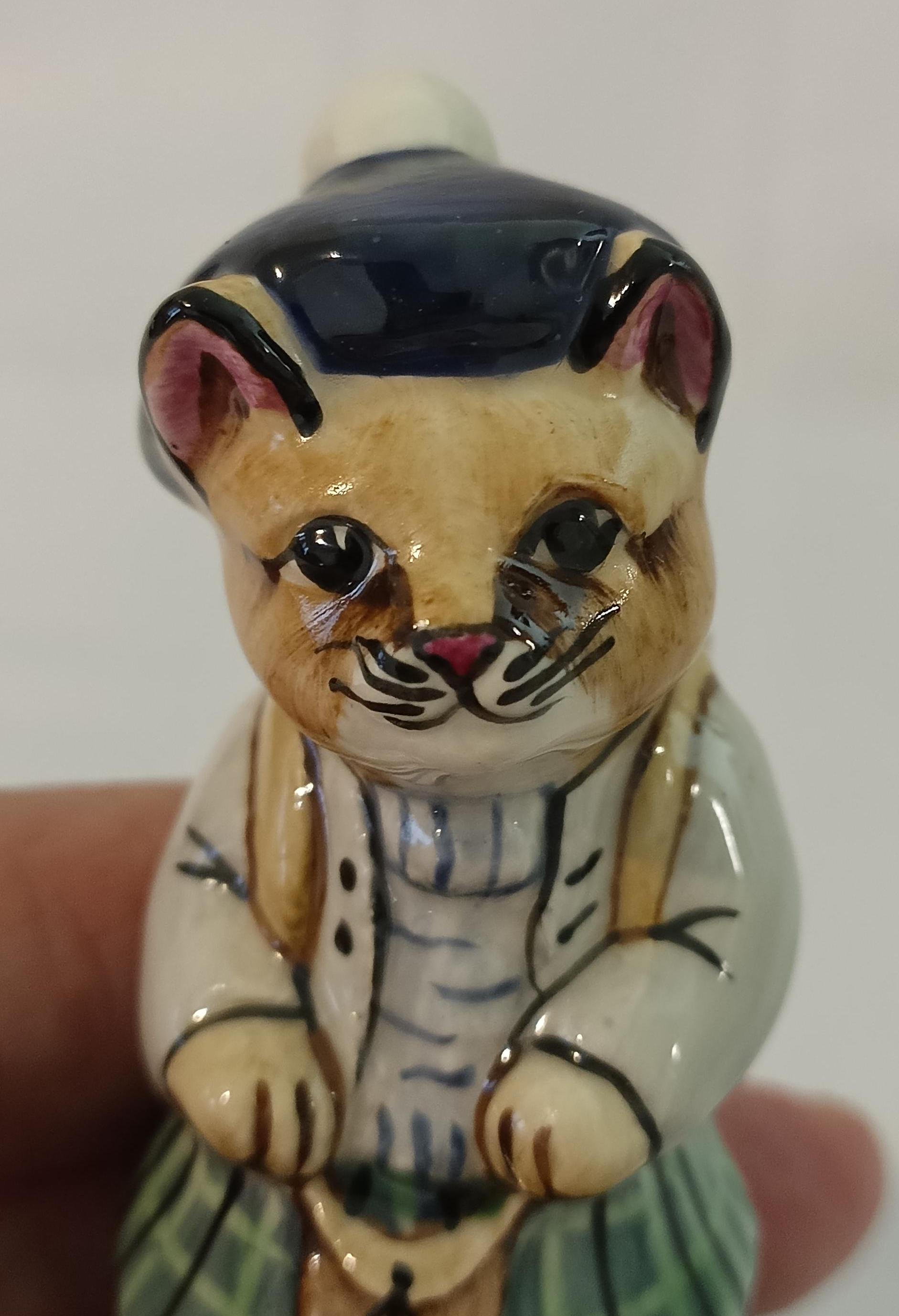 9 Cm Little Willie Mccatt Scottish Cat Loch Lomond Ceramics. Figurine ...