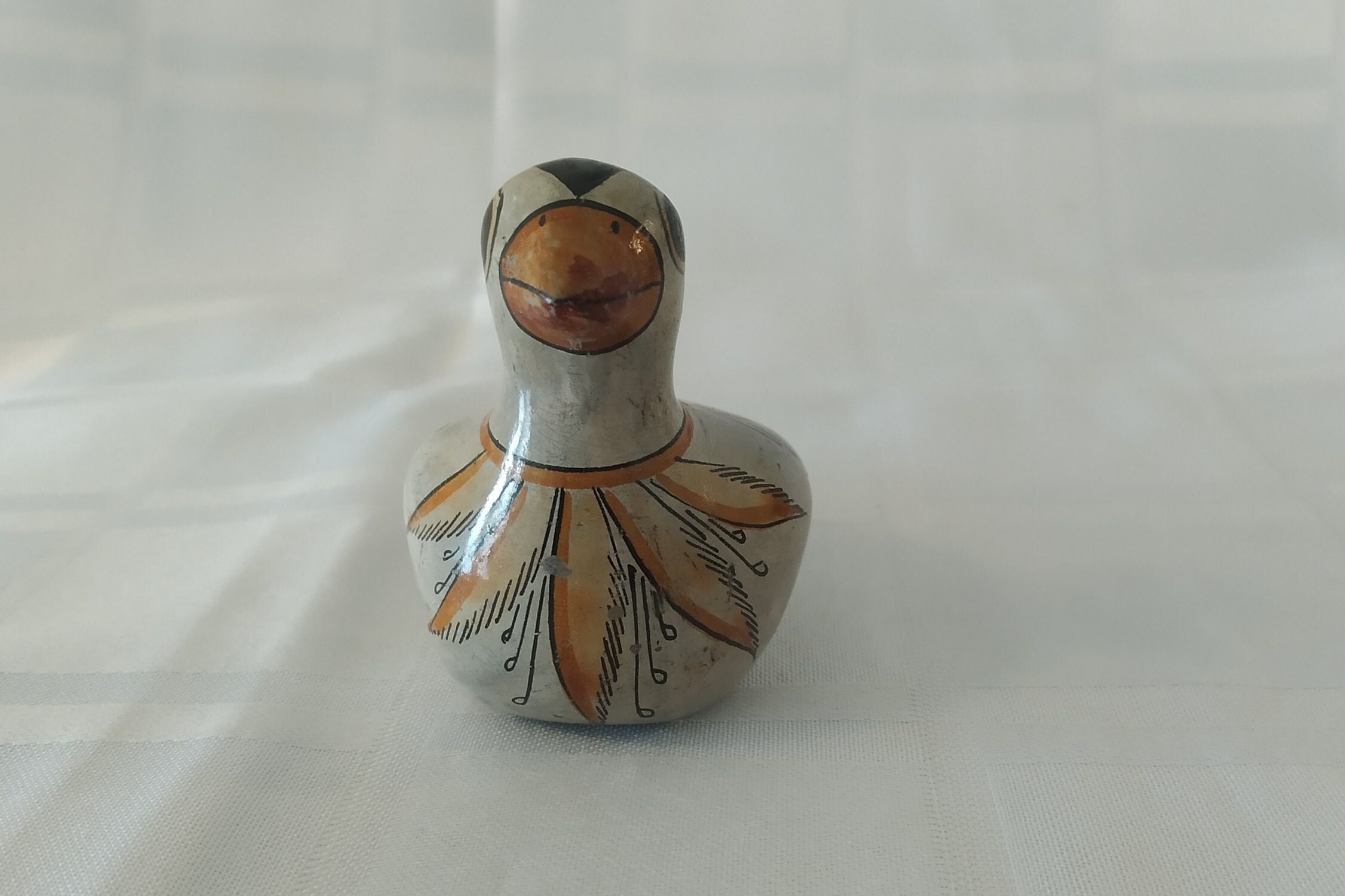 Mexican Tonal Pottery Hand Painted Bird Dove Figurines - Etsy