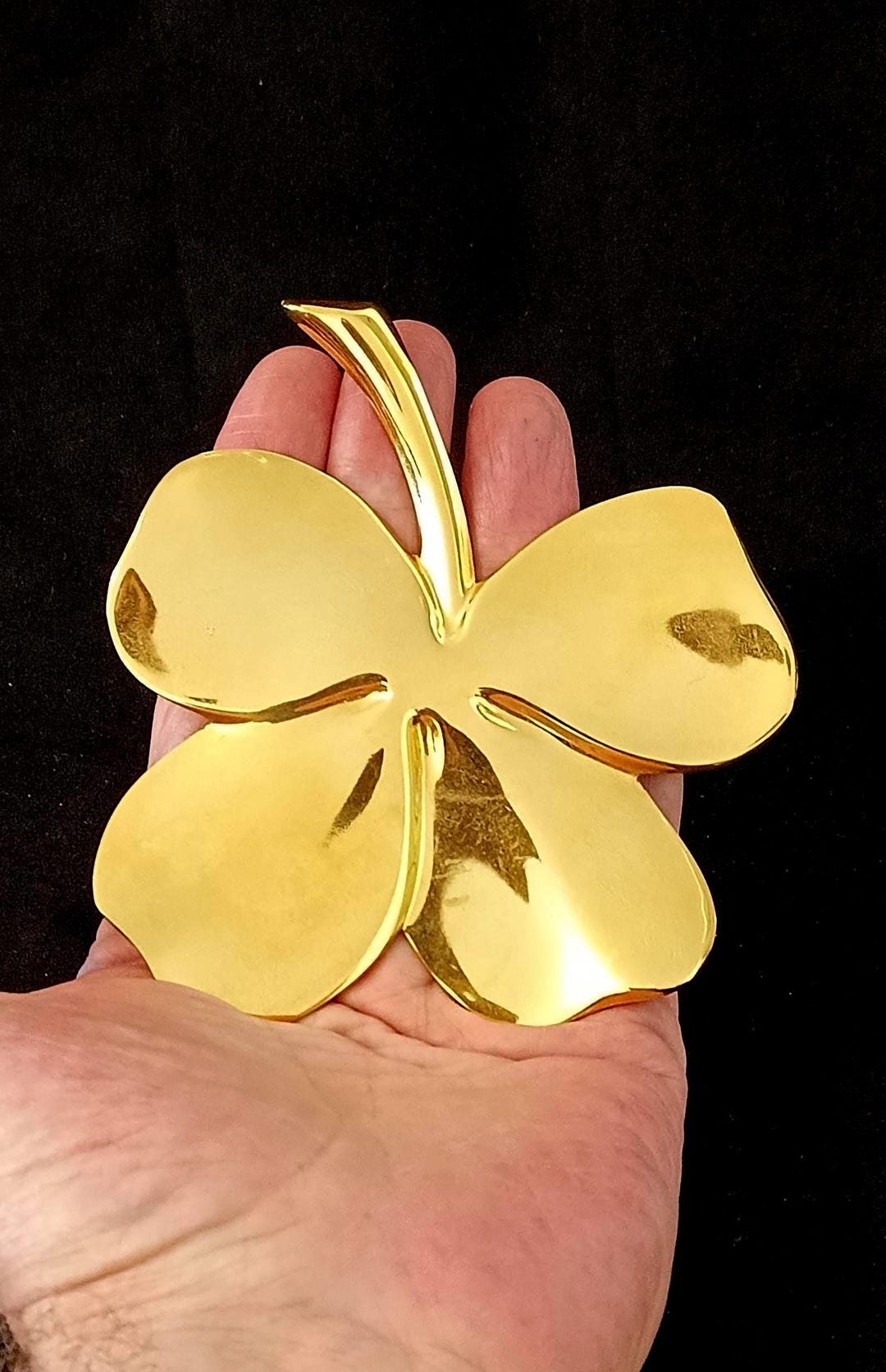 11.5 Cm Gerity Four Leaf Clover Paperweight Hope and Faith Message 24k ...