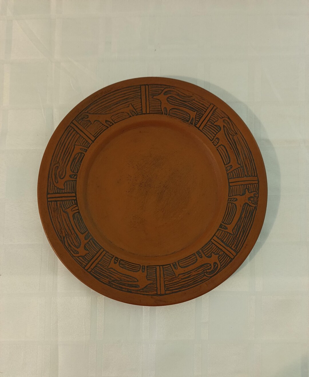 27 Cm Armenian Red Clay Handmade National Significance Clay Plate ...