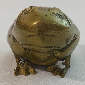 VINTAGE GENI Solid Brass Frog Paperweight - Made in Korea - 60's Signed ...