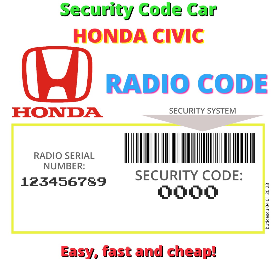 Radio Civic Honda Code Cd Player Am Fm Receiver Stereo Face Mp3 Oem ...