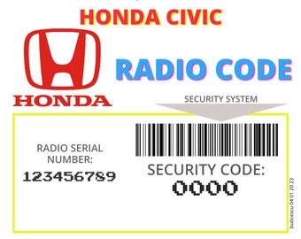 Radio Cr-v Honda Cd Code Crv Player Unlock Decode Fast Service Pin ...