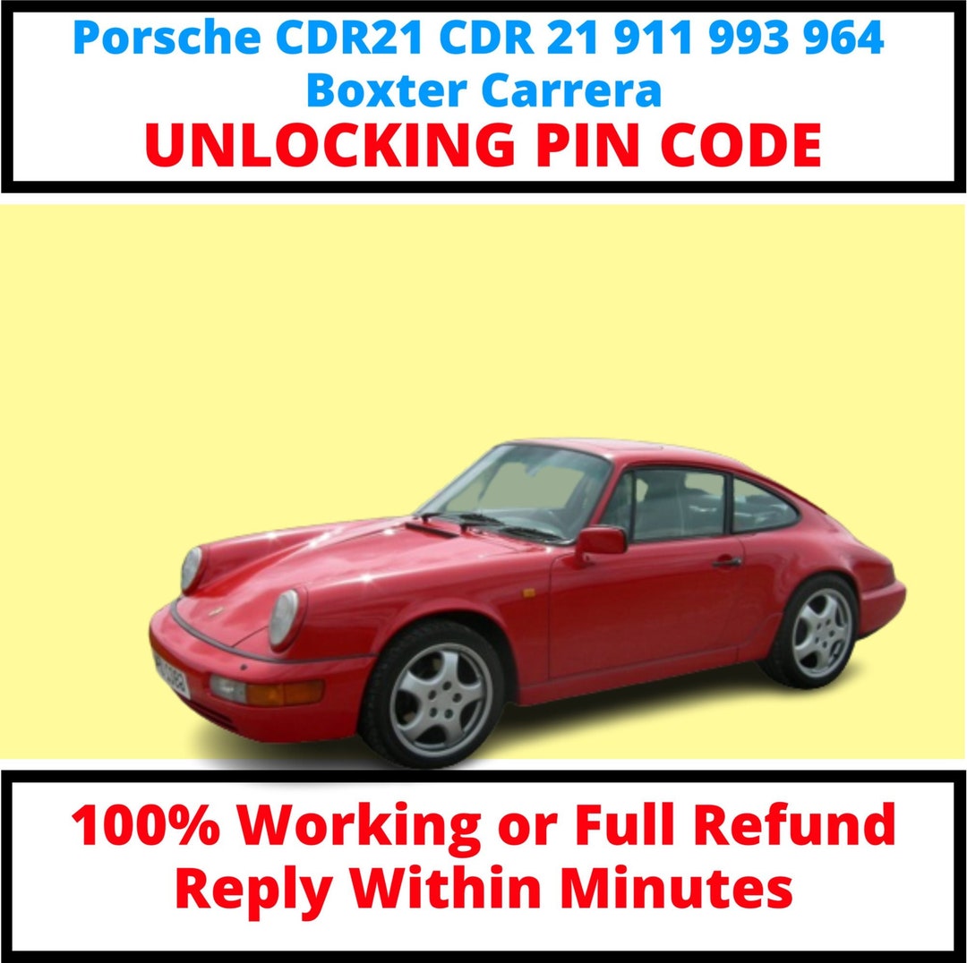 Radio Code Autoradio Porsche CDR21 CDR 21 911 993 964 Boxter Carrera 2 ...