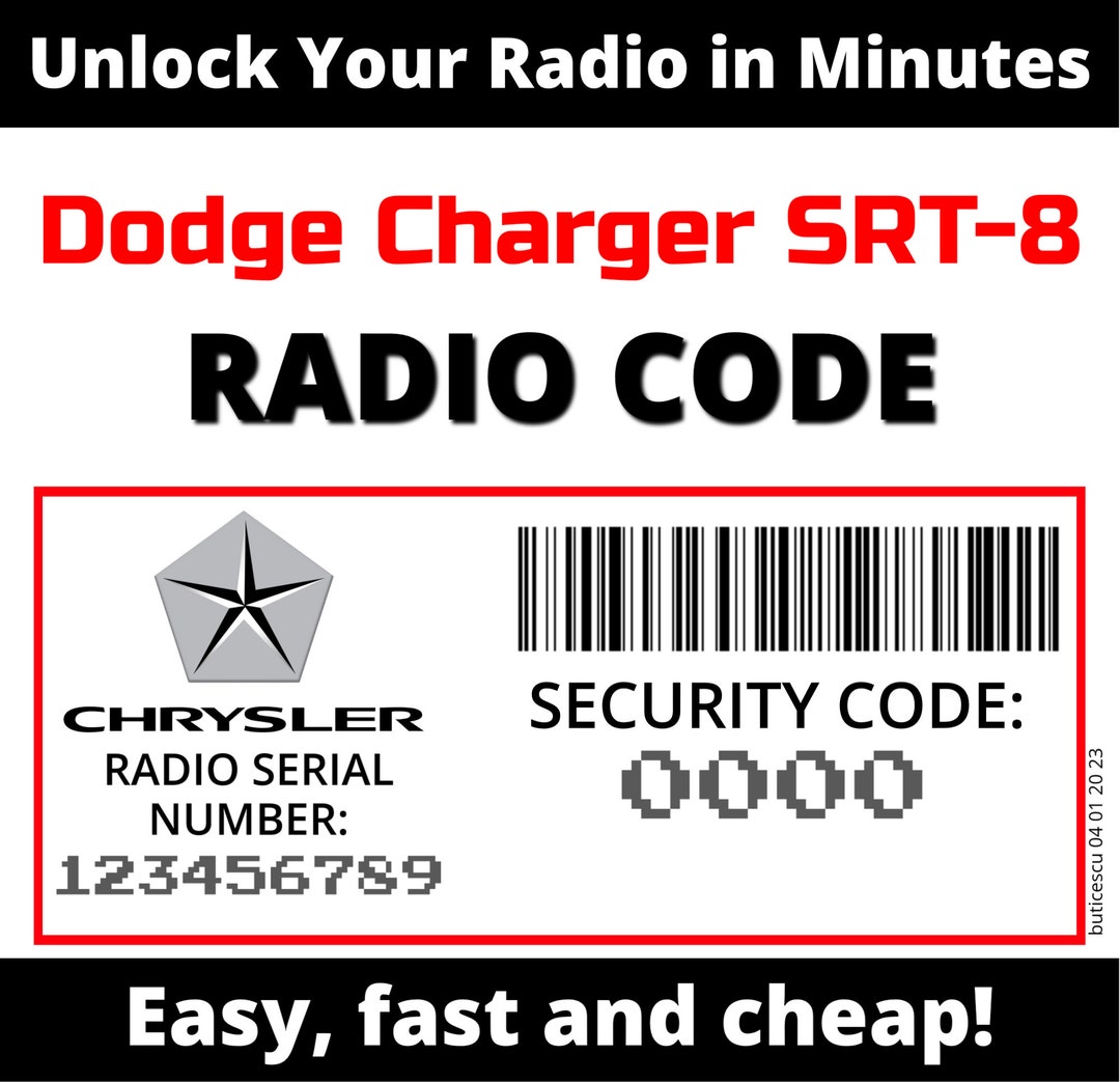 Radio Dodge Charger SRT-8 CODE Player Unlock Decode Fast Service Pin ...