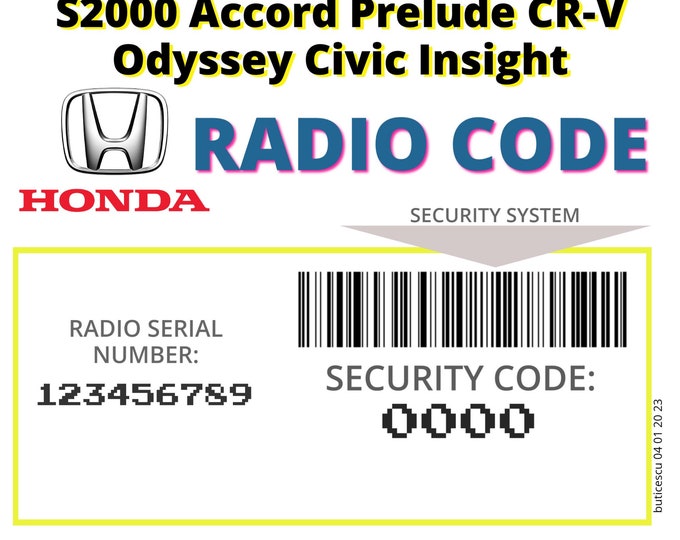 Radio Cr-v Honda Cd Code Crv Player Unlock Decode Fast Service Pin ...